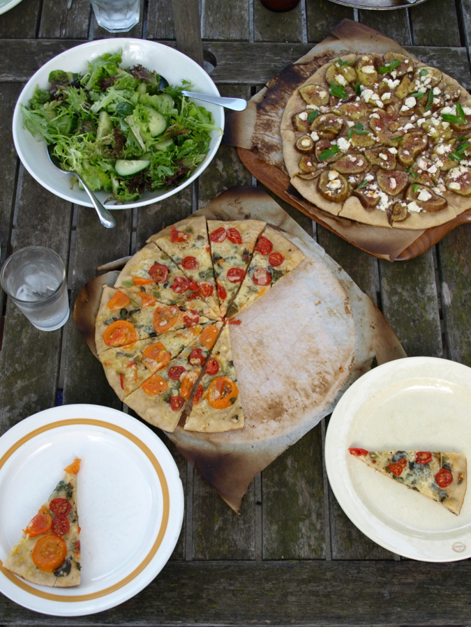 Fig, feta and honey pizza - The Fruitful Kitchen